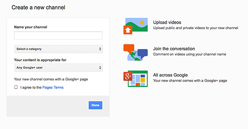 How to create a business channel on youtube
